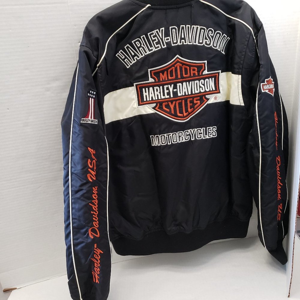 Harley Davidson Motorcycle Bomer Jacket #1 Usa Embroi… - Gem